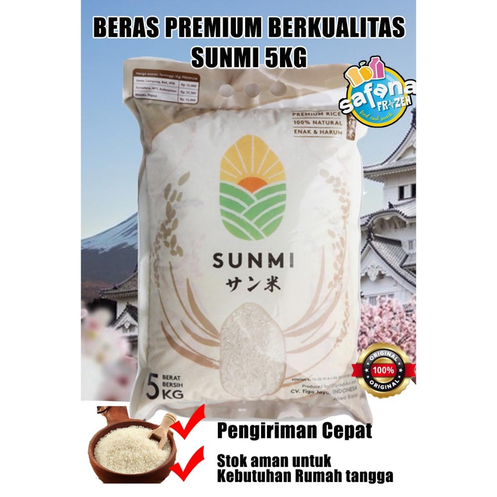 Jual Beras SUNMI Premium 5kg – Beras Putih Pulen, Wangi & Alami | 100% ...