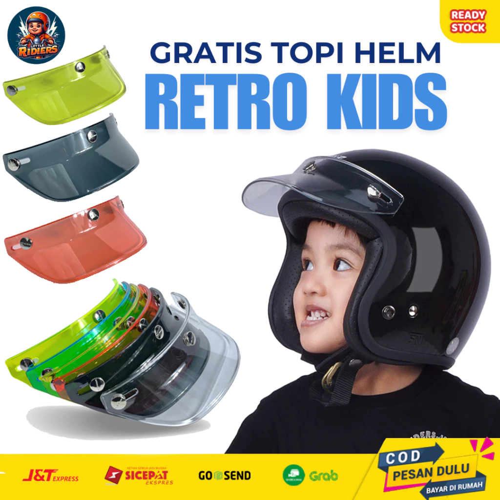 Jual Helm Retro Kids Bogo Anak Perempuan Laki Laki Umur 1 2 3 4 5 6 ...
