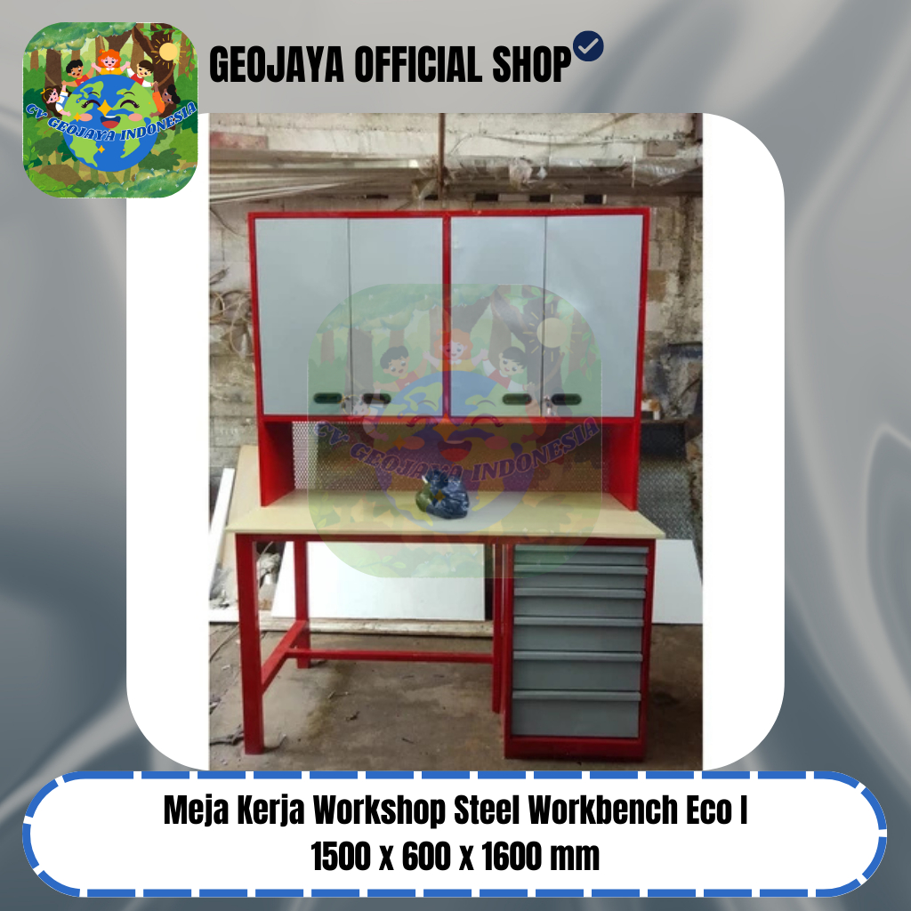 Jual Meja Kerja Workshop Steel Workbench Eco I - 1500 x 600 x 1600 mm ...