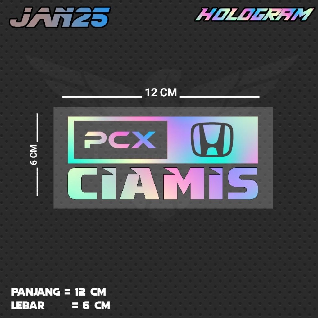 Jual STIKER CUTTING TULISAN PCX CIAMIS / JAN25 JBT | Shopee Indonesia