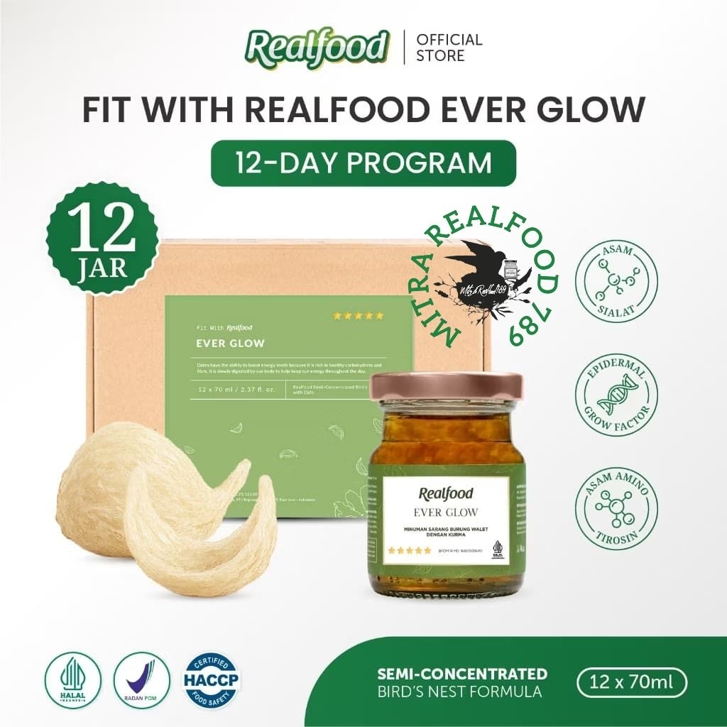 Jual Realfood Ever Glow Rasa Kurma 6 Botol & 12 Botol Diskon Harga ...