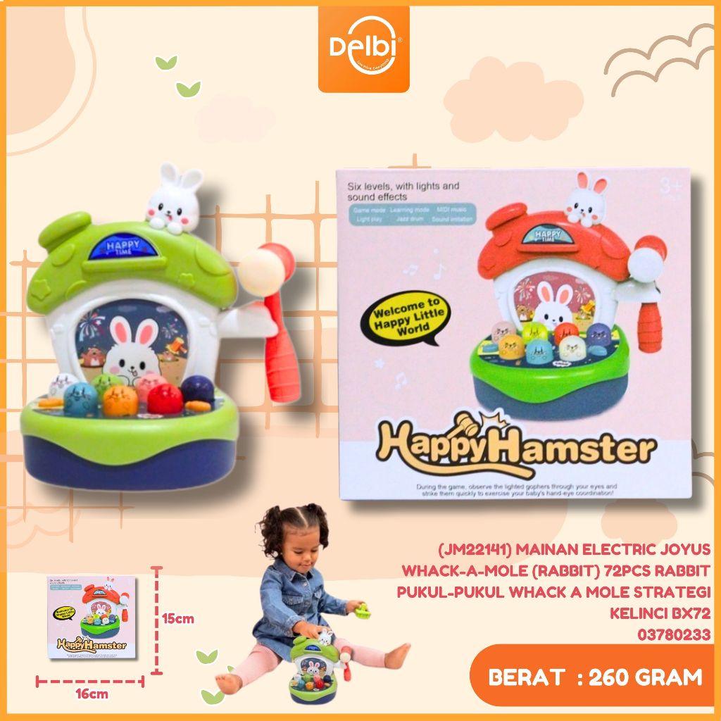 Jual Mainan Anak HAPPY HAMSTER MAINAN ELECTRIC JOYUS WHACK-A-MOLE ...