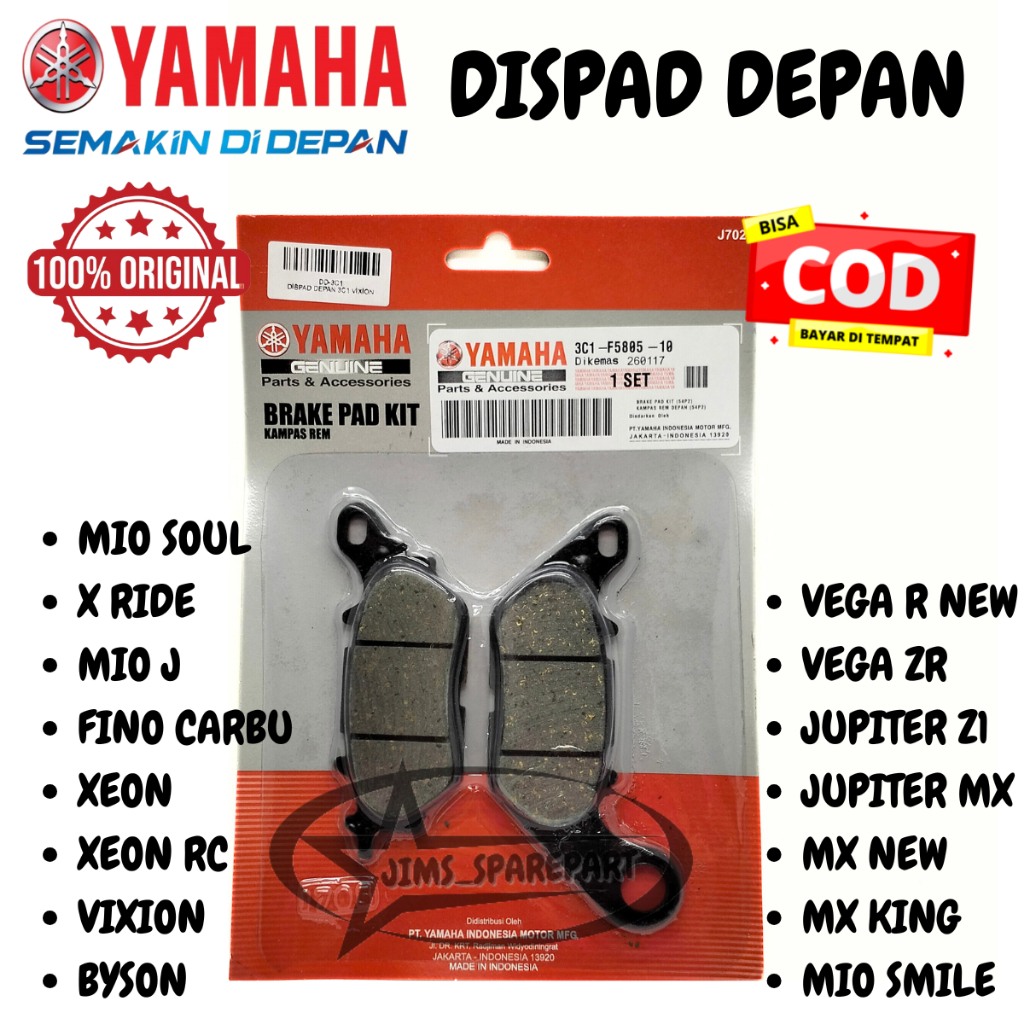Jual DISPAD DEPAN YAMAHA 3C1 MIO SOUL J SMILE X RIDE FINO KARBU XEON RC ...