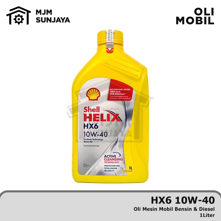 Jual Oli Mesin Shell Helix HX6 SAE 10W-40 1 Liter SCAN BARCODE Bensin ...