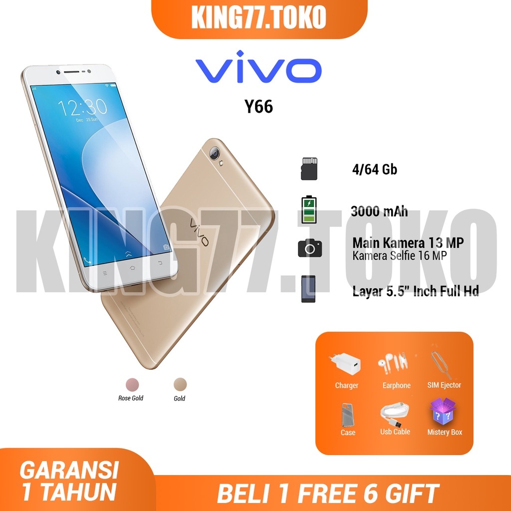 Jual HP VIVO Y66 Ram 4+64GB Garansi Dual Sim Bergaransi | Shopee Indonesia