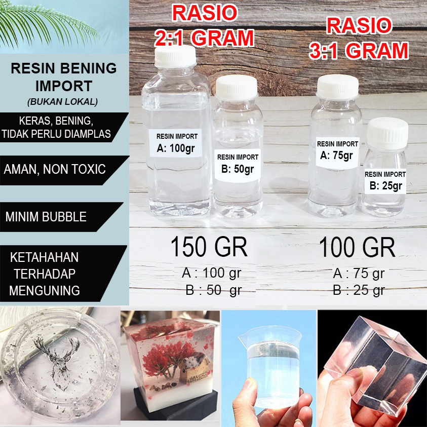 Jual Cairan Resin Bening (EPOXY IMPORT) 3:1 dan 2:1 + Katalis Resin ...