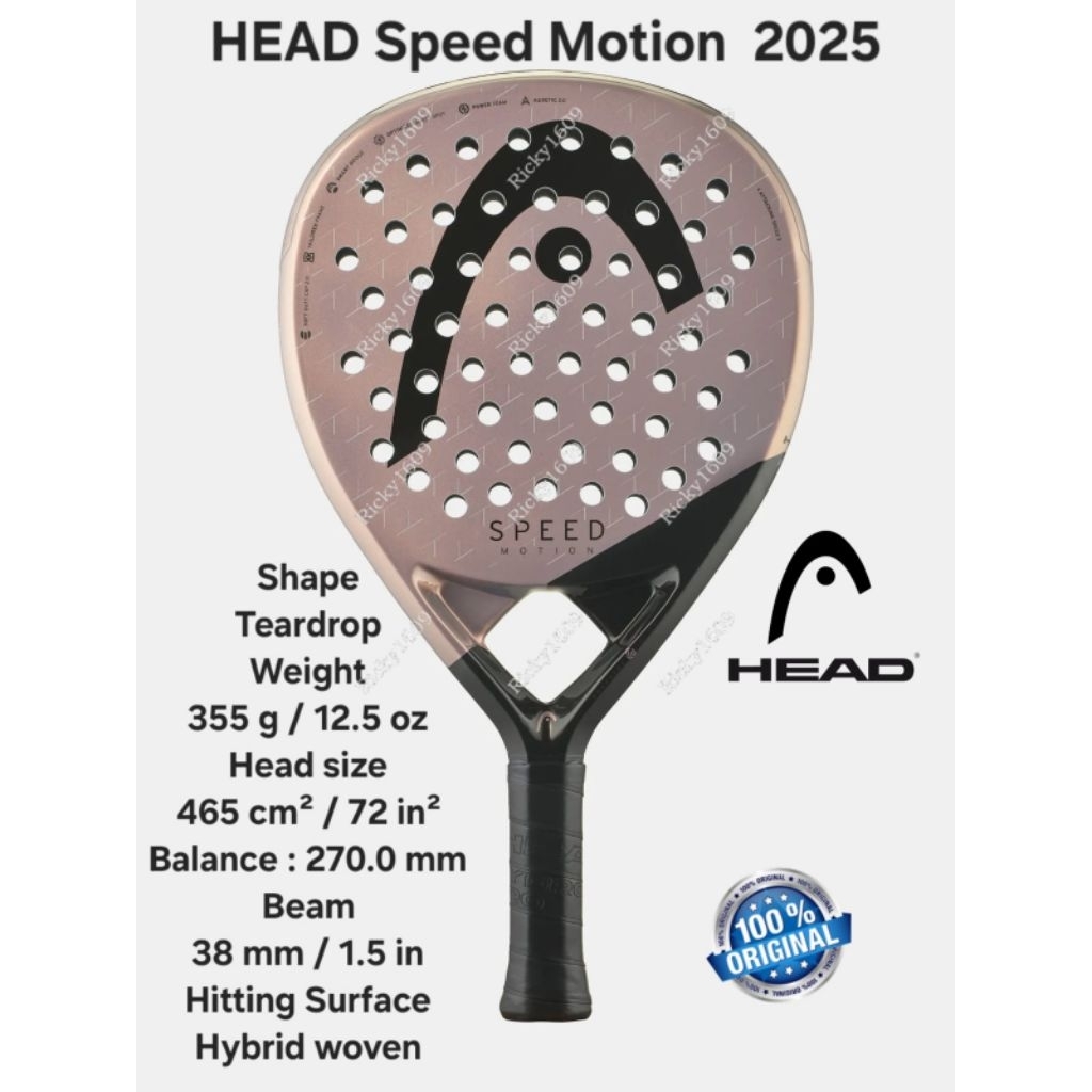 Jual HEAD PADEL RACKET SPEED MOTION 2025 / RAKET PADEL HEAD SPEED ...