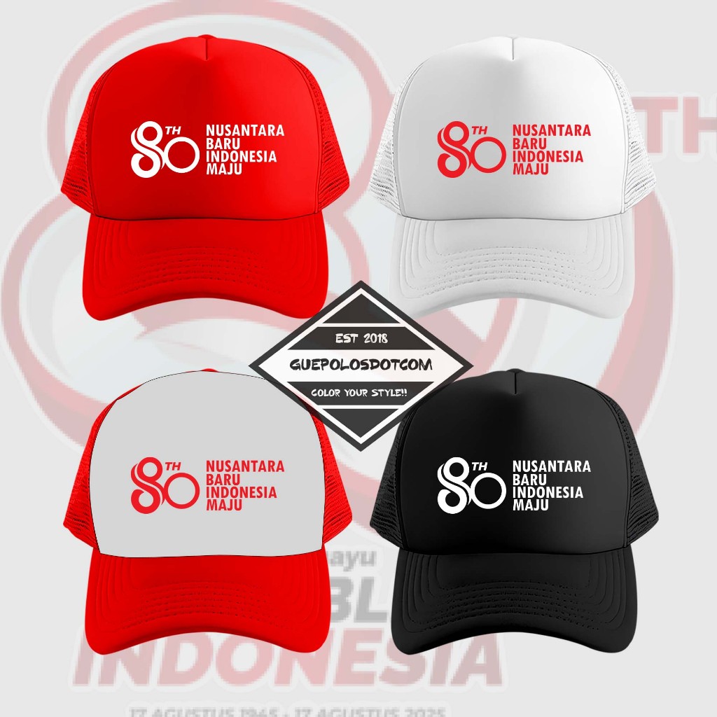 Jual TOPI JARING 17 AGUSTUS HUT RI KE 80th - TOPI JARING PANITIA HUT RI ...
