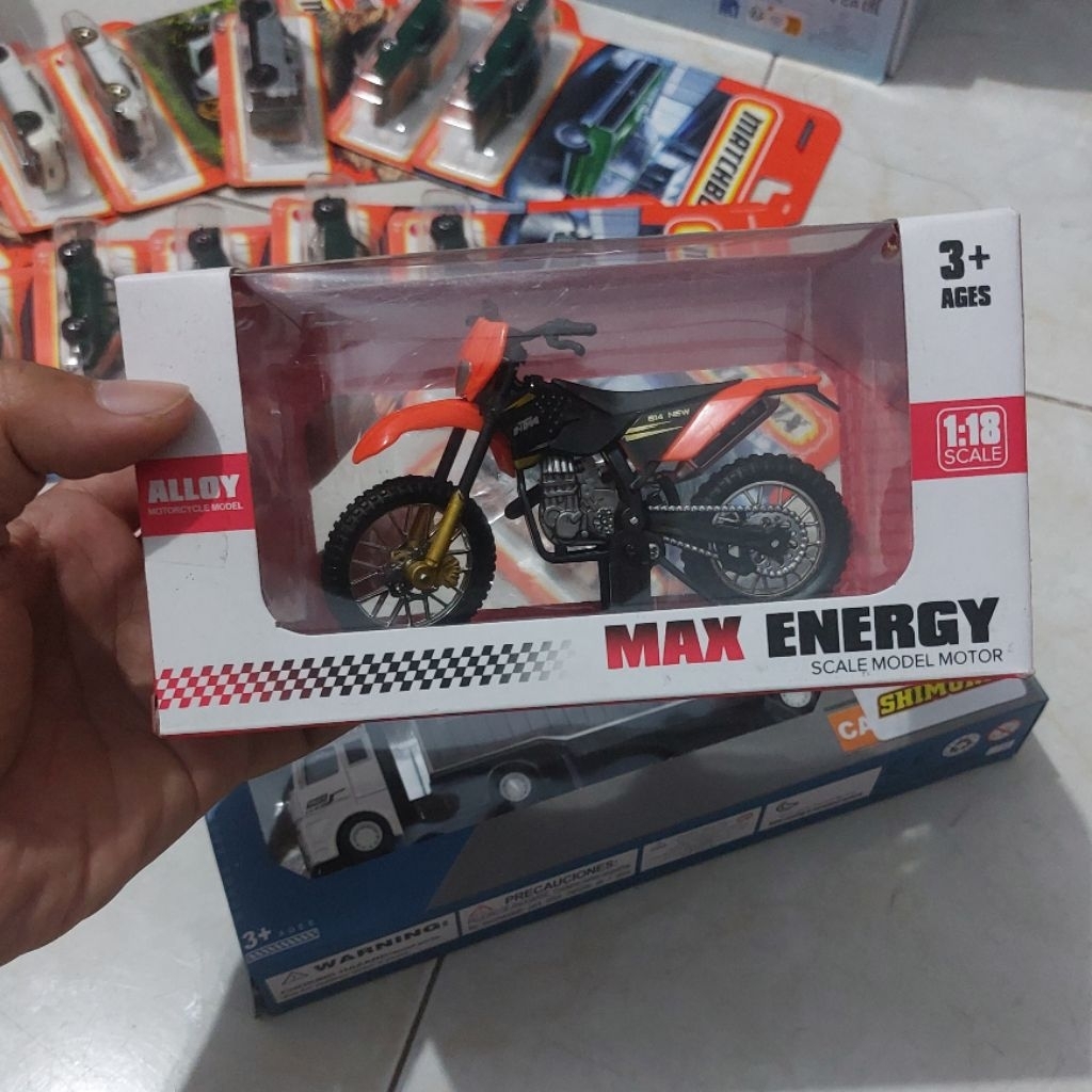 Jual mainan diecast motor cross - miniatur motor trail Anak | Shopee ...