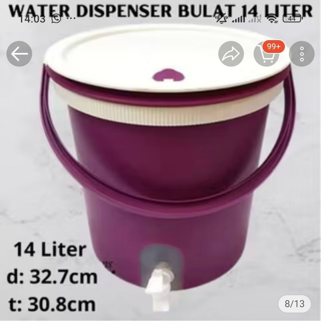 Jual Water dispenser 14Liter tupperware ACTIFITY LIMITED EDITION ...