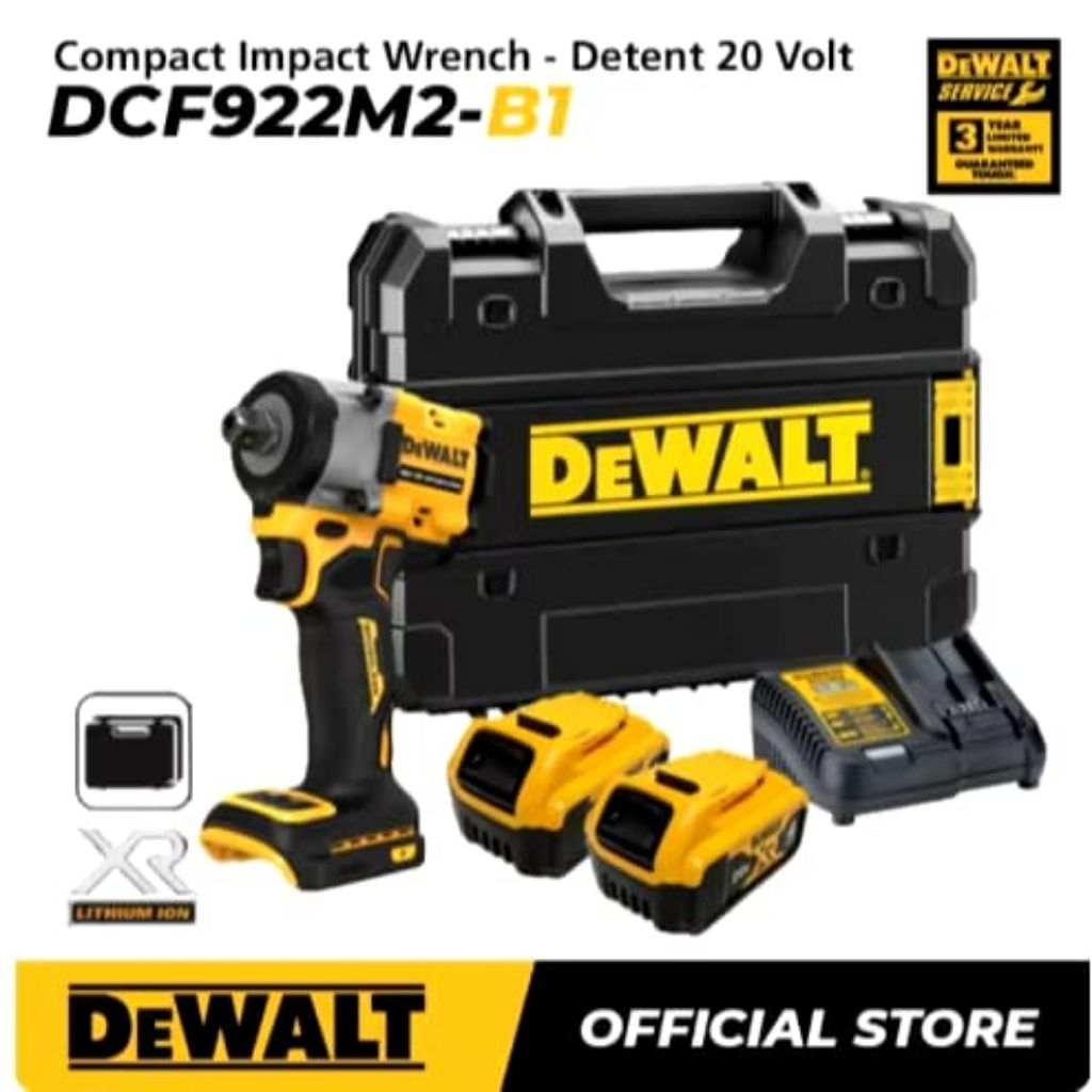 Jual Impact Wrench Dewalt DCF922M2-B1 408Nm Brushless 20 V Max 4Ah ...