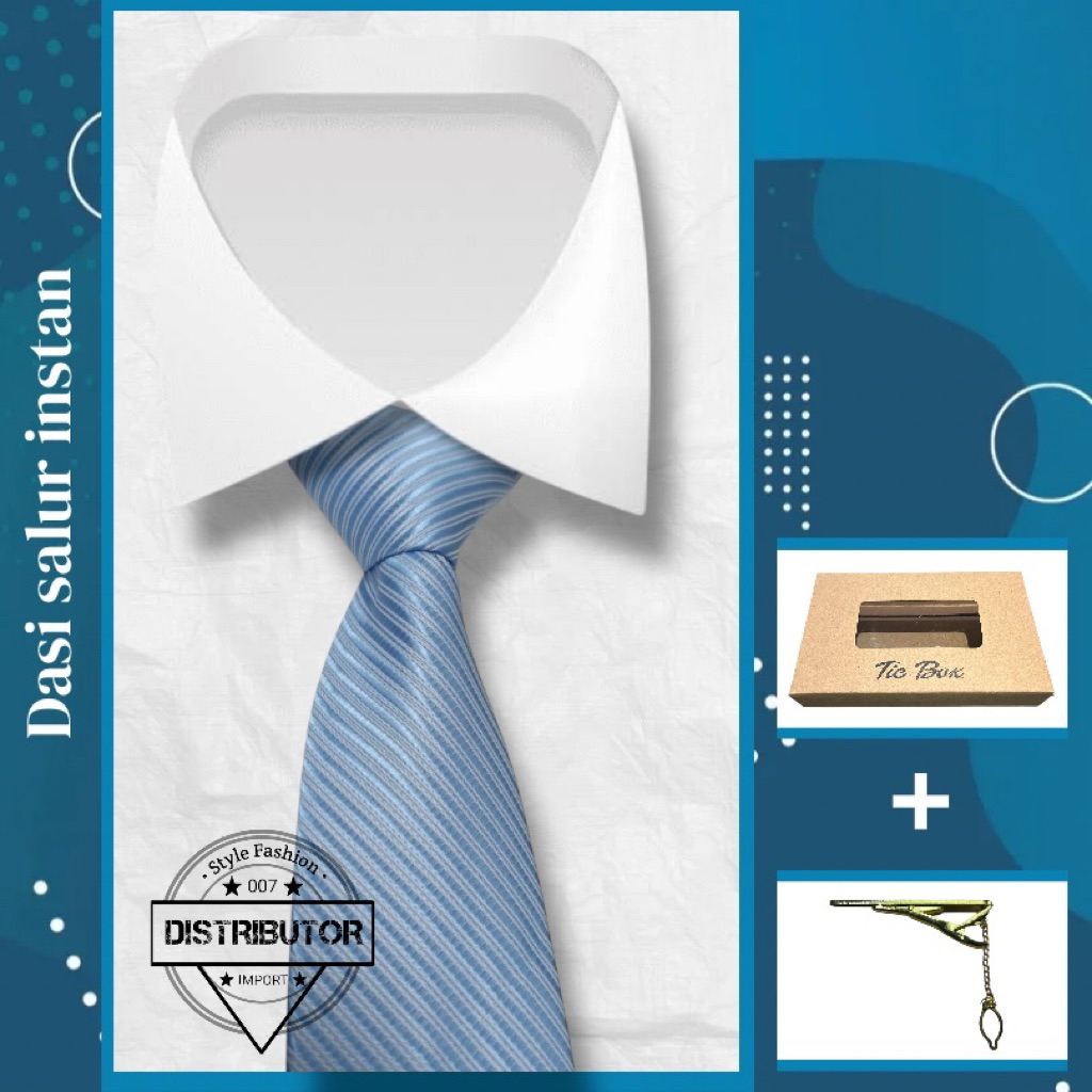 Jual Dasi pria instan siap pakai motif salur uk 3 inchi (7,5) cm Dasi ...