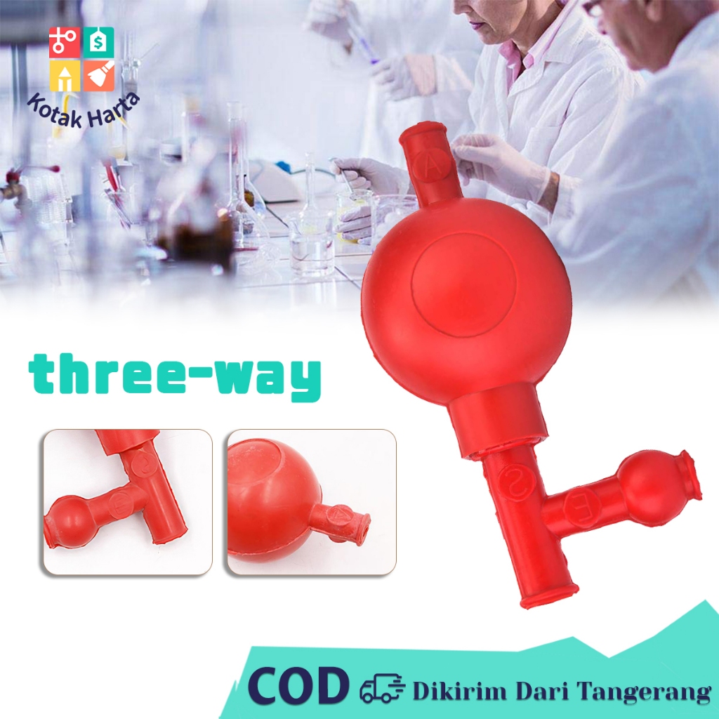 Jual Rubber Pipet Filler 3 Valve Filler Pipet Bulb Safety Pipette ...