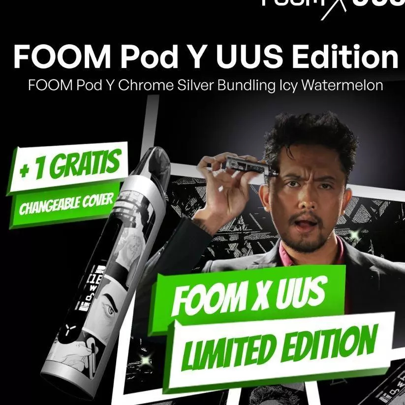 Jual Foom Y Uus Edition Chrome Silver + Foom Salt Nic Authentic by Foom ...