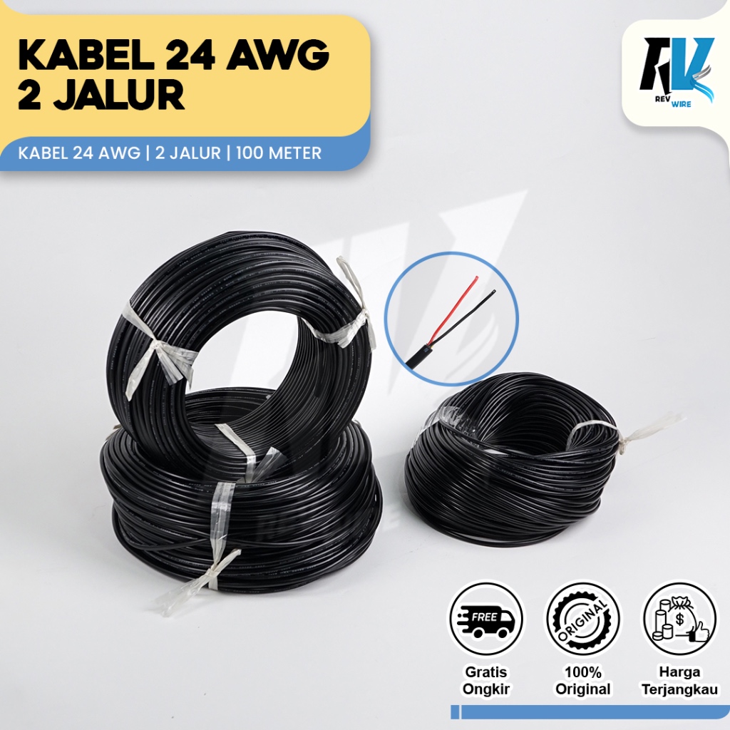 Jual Kabel isi 2 (meteran) Kabel AWG 24 2 Jalur (meteran) | Shopee ...