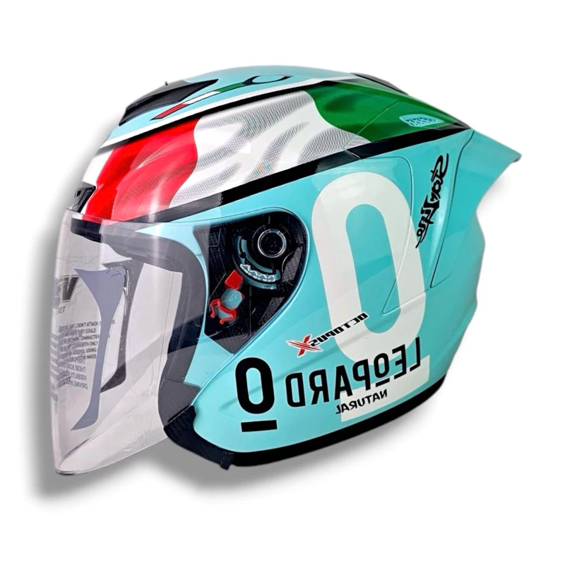 Jual Helm Half Face Sev sni paket ganteng Leopard / helm Sev original ...