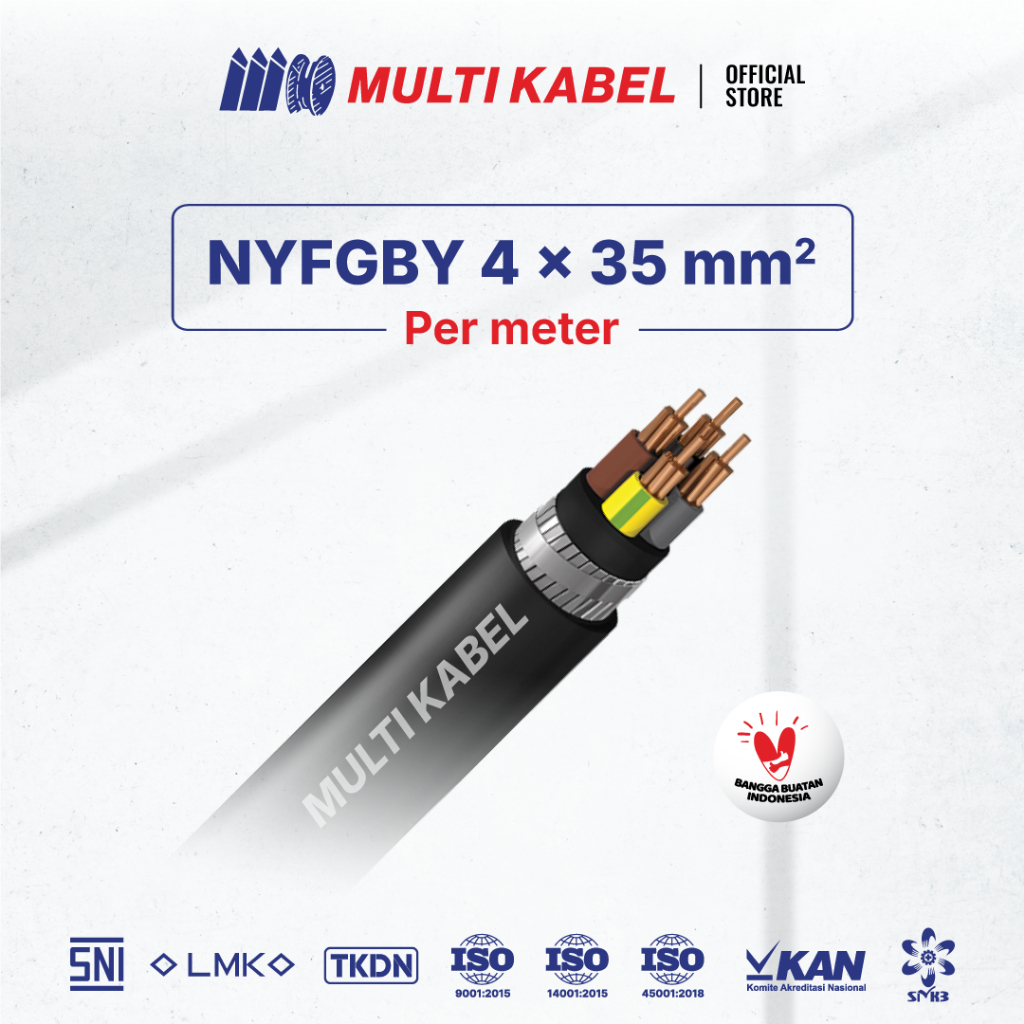 Jual MULTI KABEL-NYFGbY 4x35 mm²-Hitam-Permeter | Shopee Indonesia