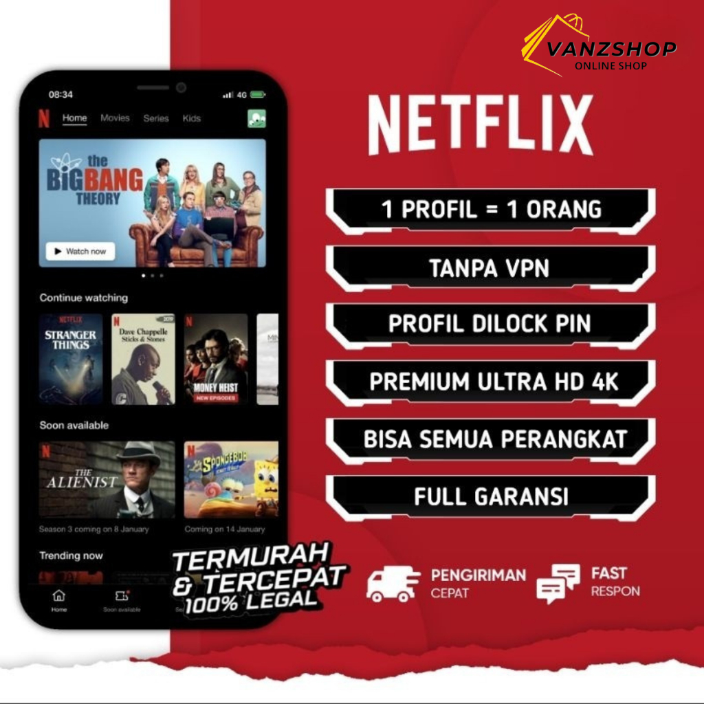 Jual Netflix Premium – Akses Lengkap Tanpa Iklan, Kualitas HD/4K, Bisa ...