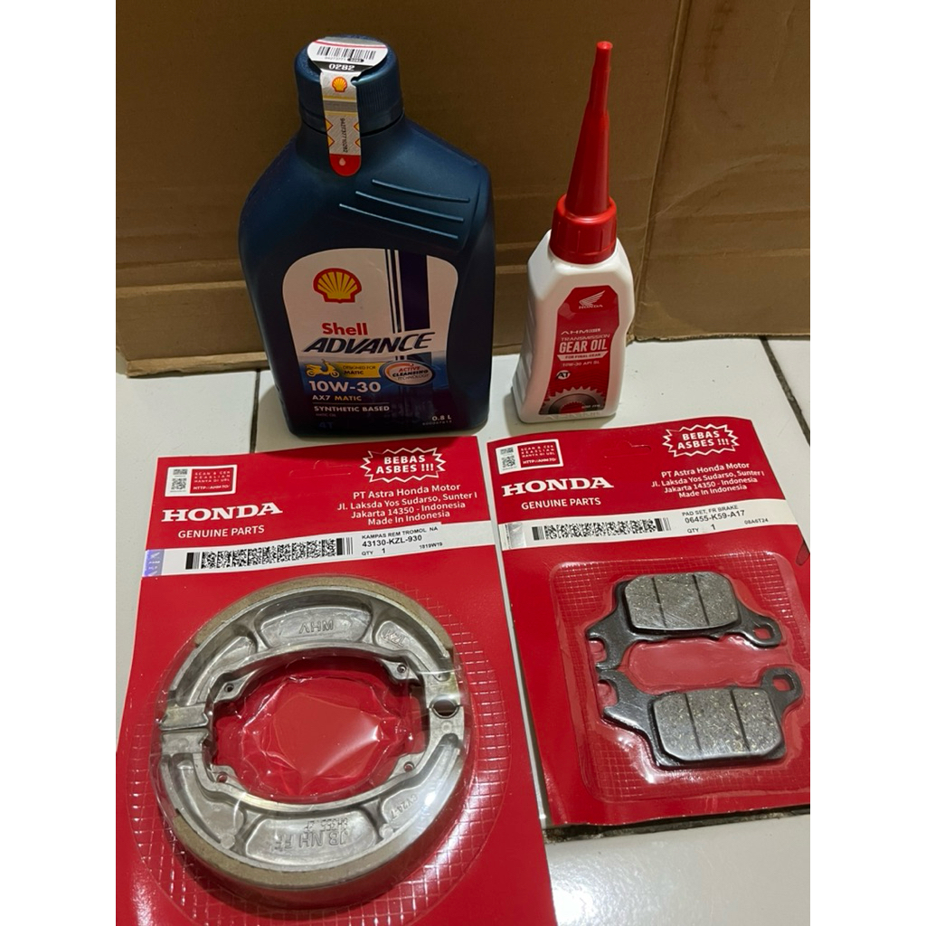 Jual PAKET HEMAT OLI SHELL ADVANCE ax7 0,8 METIK DAN AHM GEAR + KAMPAS ...