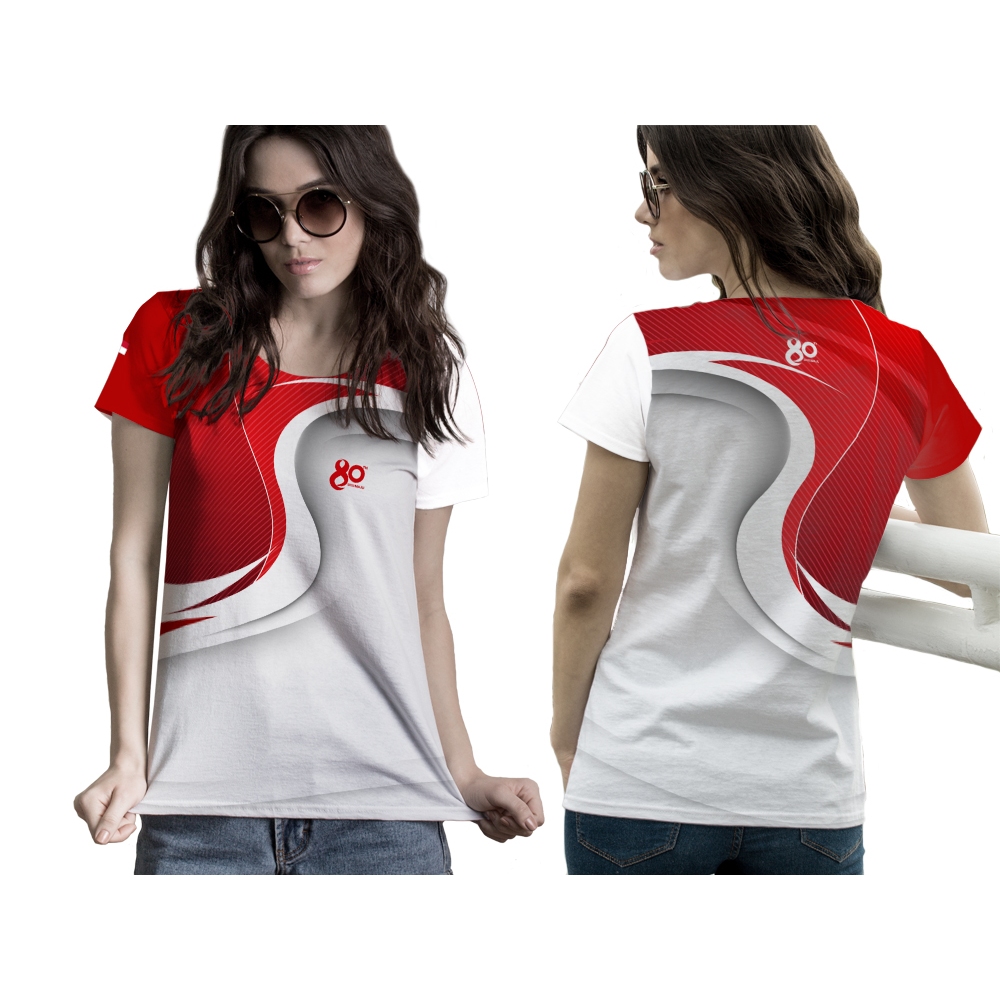 Jual Kaos Baju Wanita Jersey 17 Agustus 2025 Dirgahayu - Jersey HUT RI 80 Fullprint ART01 ...