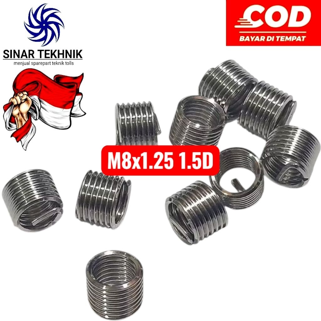 Jual recoil M8x1.25 1.5D recoil baut 12 baut kunci 12 bukan baut drat 10 | Shopee Indonesia