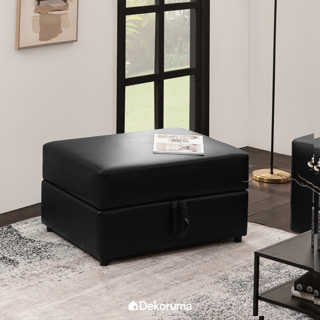 Jual Dekoruma MICHI Sofa Stool Kulit Minimalis / Sofa Stool Rectangle ...