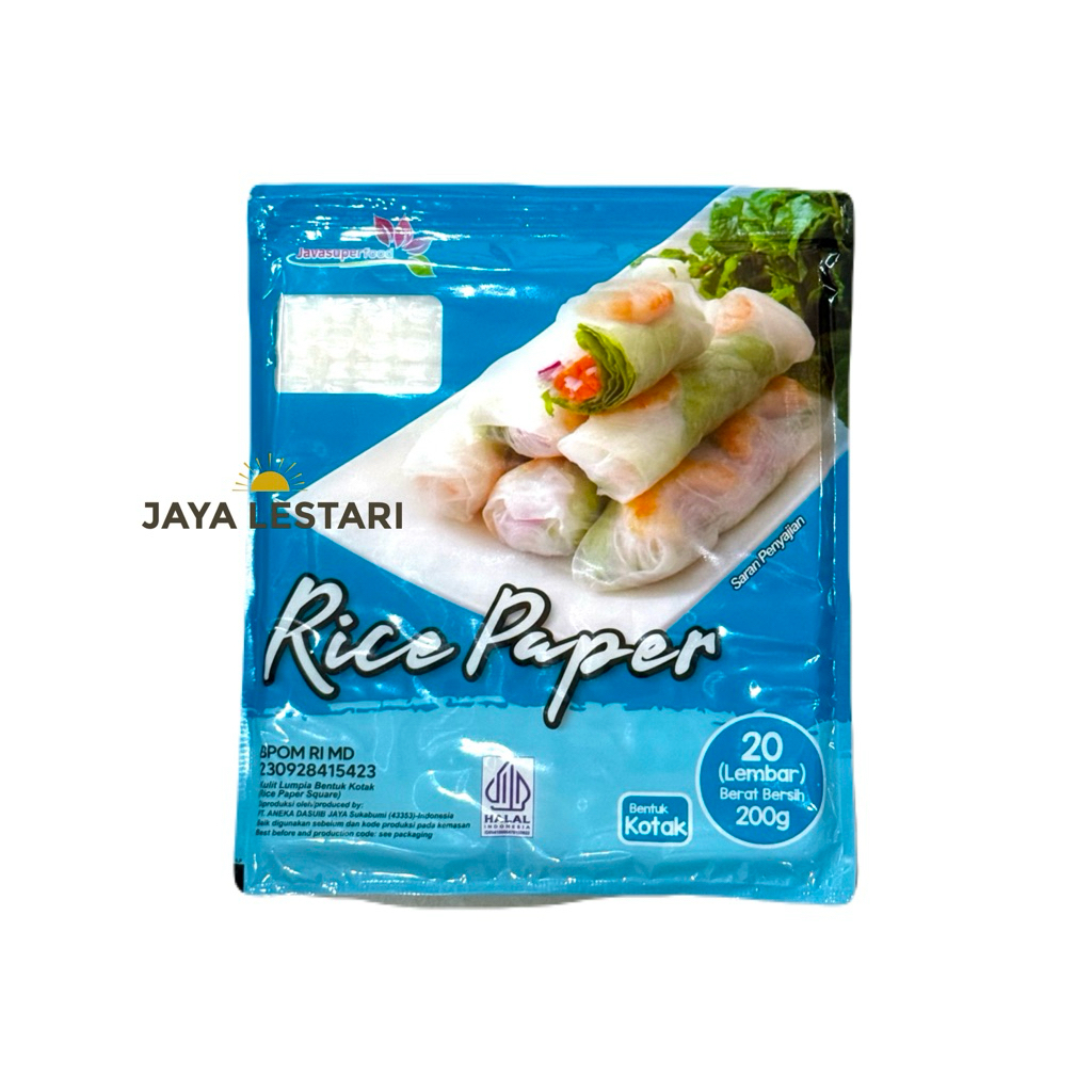Jual Rice Paper Kulit Lumpia Bentuk Kotak (Isi 20Lembar/Pack) (200g ...