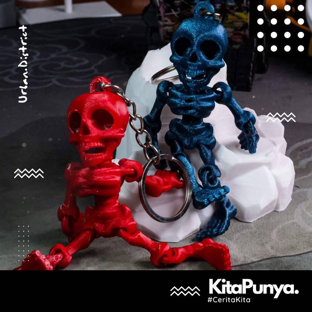 Jual URBAN Articulated Gantungan Kunci / Toys / Gantungan Tas Skeleton ...