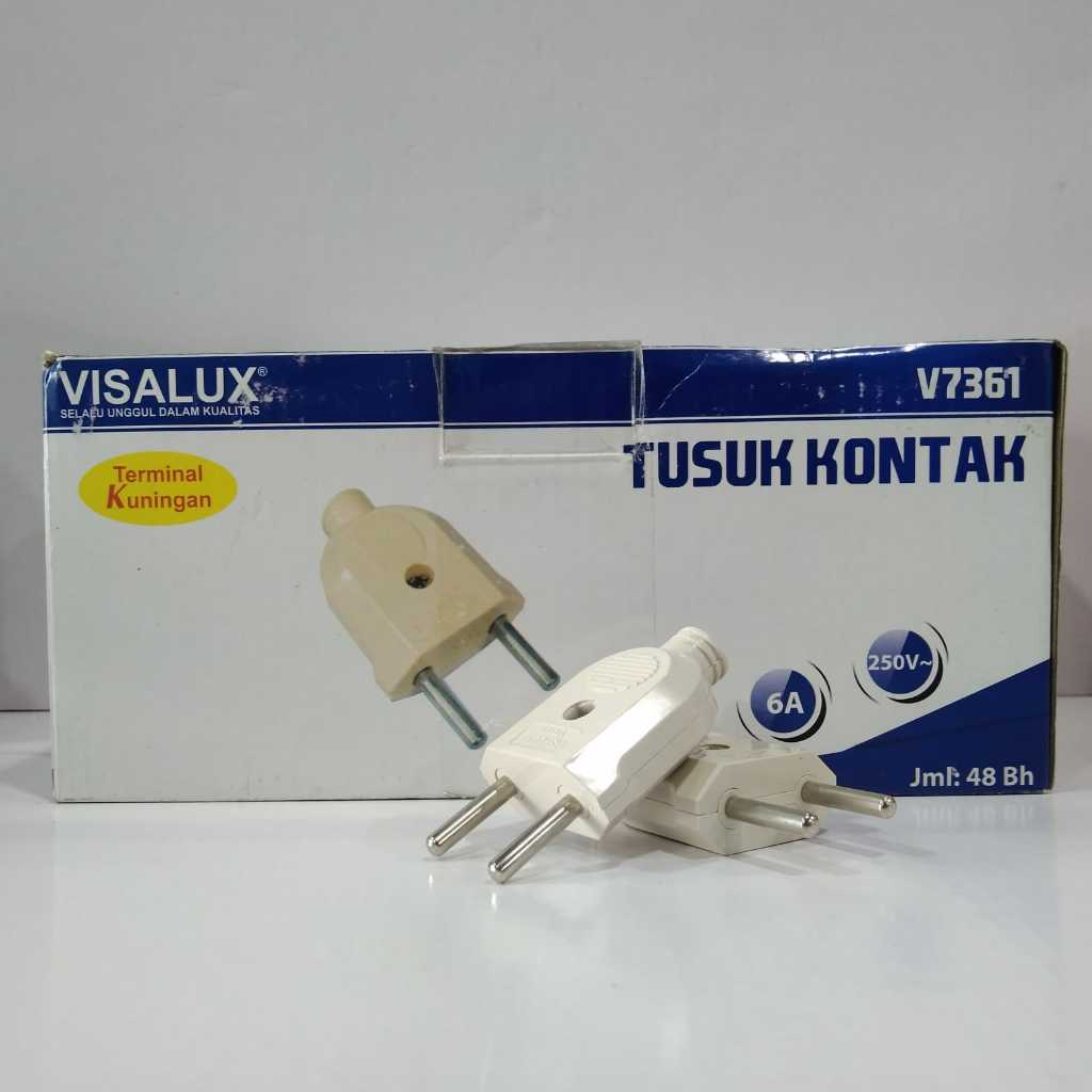 Jual Visalux Steker Tusuk Kontak Gepeng Kecil Terminal Jantan | Shopee ...