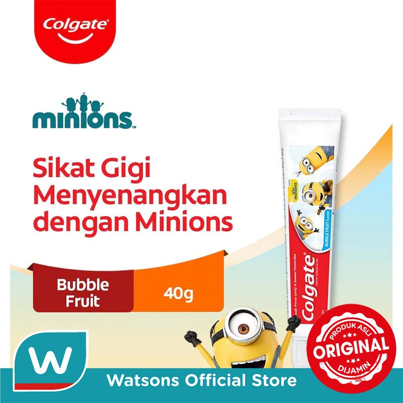 Jual Colgate Kids Minion Bubble Fruit Toothpaste 40g - Pasta Gigi Anak ...
