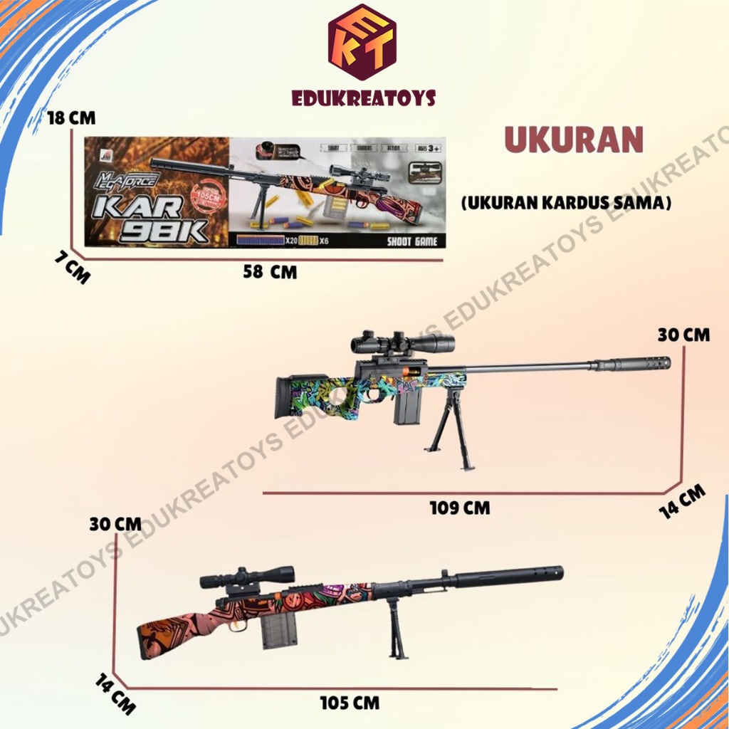 Jual Mainan Tembakan AWM AWP soft bullet shell ejection | Shopee Indonesia