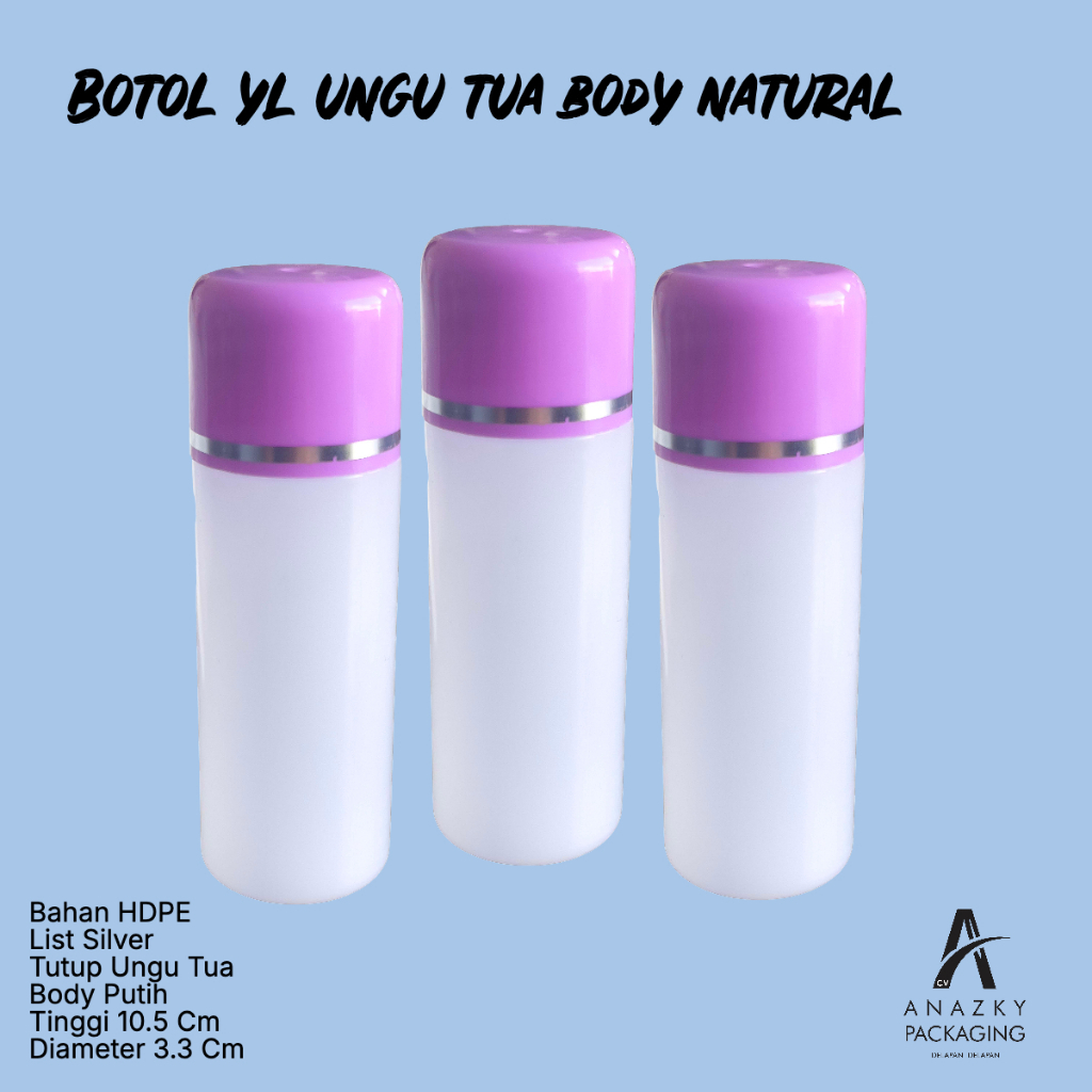 Jual Botol YL 60 Ml Warna Ungu TUA Body Natural (Kemasan 25 Pcs @ Rp ...
