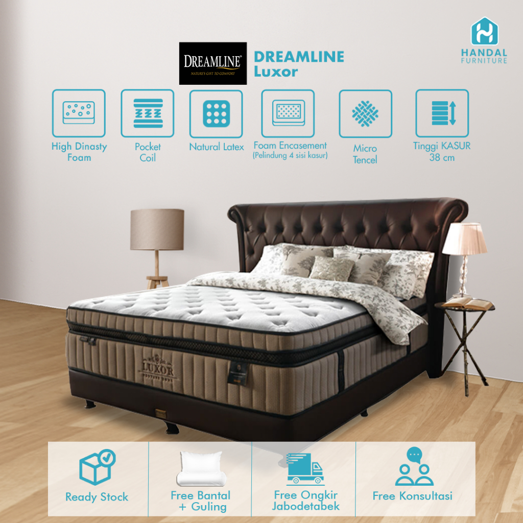 Jual Kasur Springbed Dreamline Luxor Pocket Latex Anti Bakteri Anti ...