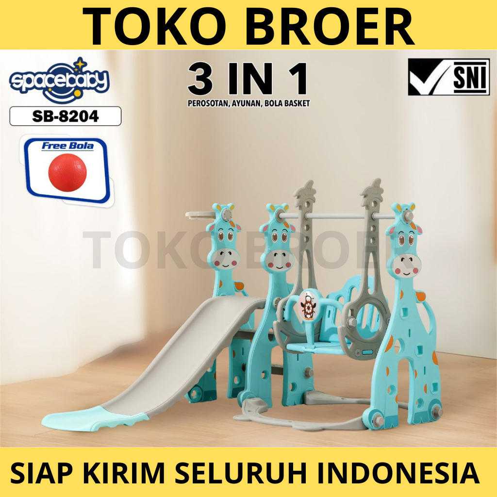 Jual Mainan Anak Perosotan Ayunan Slide Swing Dino SB 8202 SB 8203 SB 8204 SB 8206 Spacebaby ...