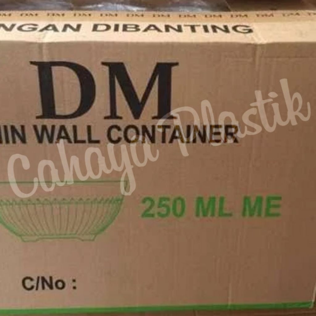 Jual Thinwall mangkok ulir 250ml DM round bowl 250 me PER DUS / KARTON ...