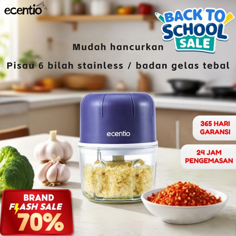 Jual [ecentio surabaya]ecentio Chopper mini blender 6 pisau 250ml ...