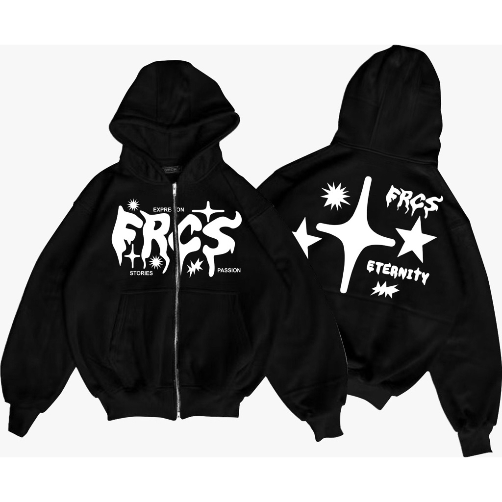 Jual Jaket Sweater Hoodie Boxy Zipper Pocket Oversize Fit Distro FRCS ...