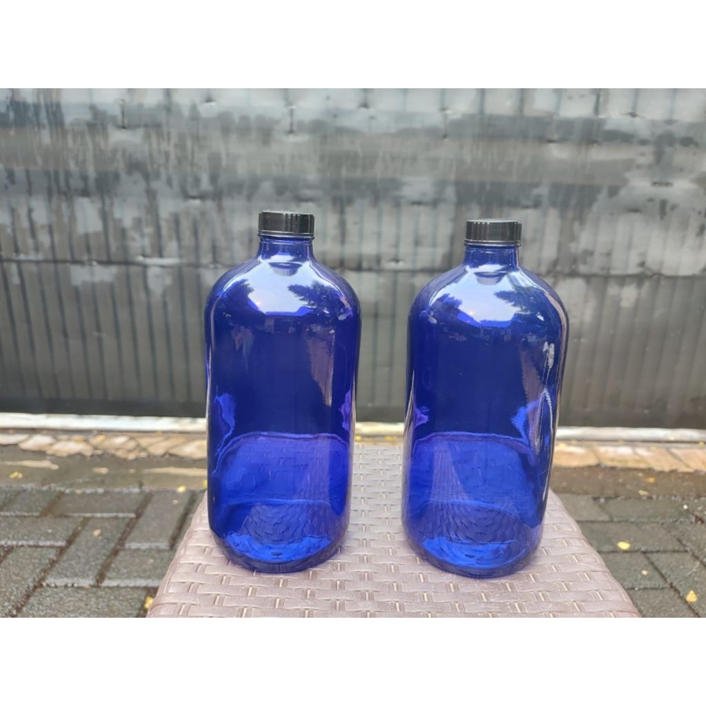 Jual Botol Biru Kaca Ho'Oponopono Blue Solar Water Therapy / Full Moon ...