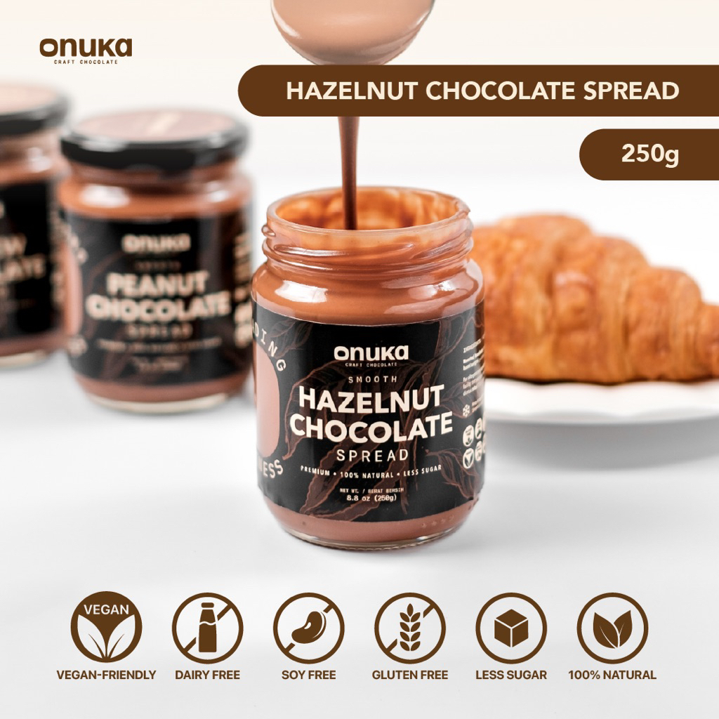 Jual Onuka Hazelnut Chocolate Spread / Selai Coklat Rendah Gula ...