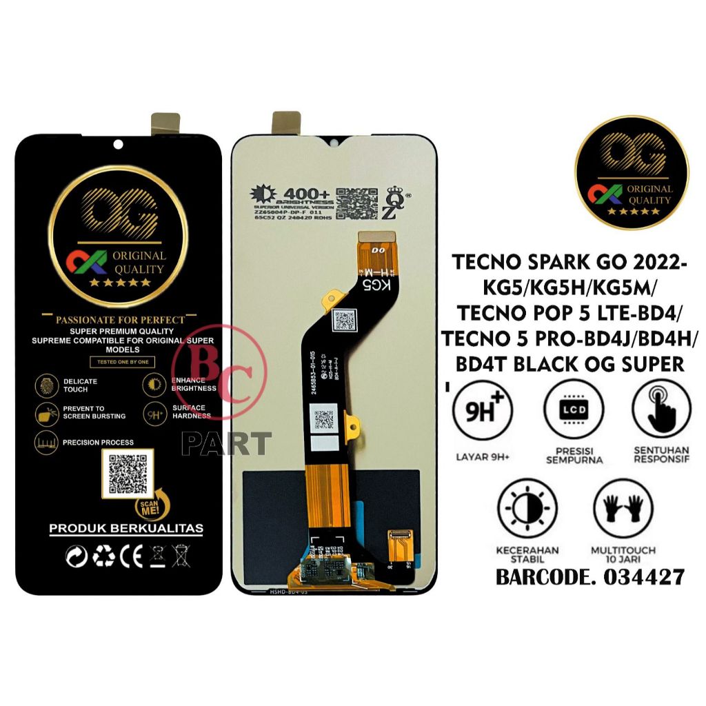 Jual LCD TOUCHSCREEN TECNO SPARK GO 2022 / KG5 / KG5H / KG5M / TECNO ...