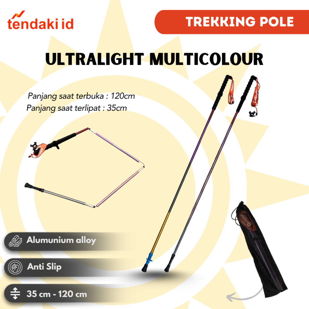 Jual TaffSPORT TONGKAT GUNUNG LIPAT TRACKING POOL ULTRALIGHT TONGKAT ...