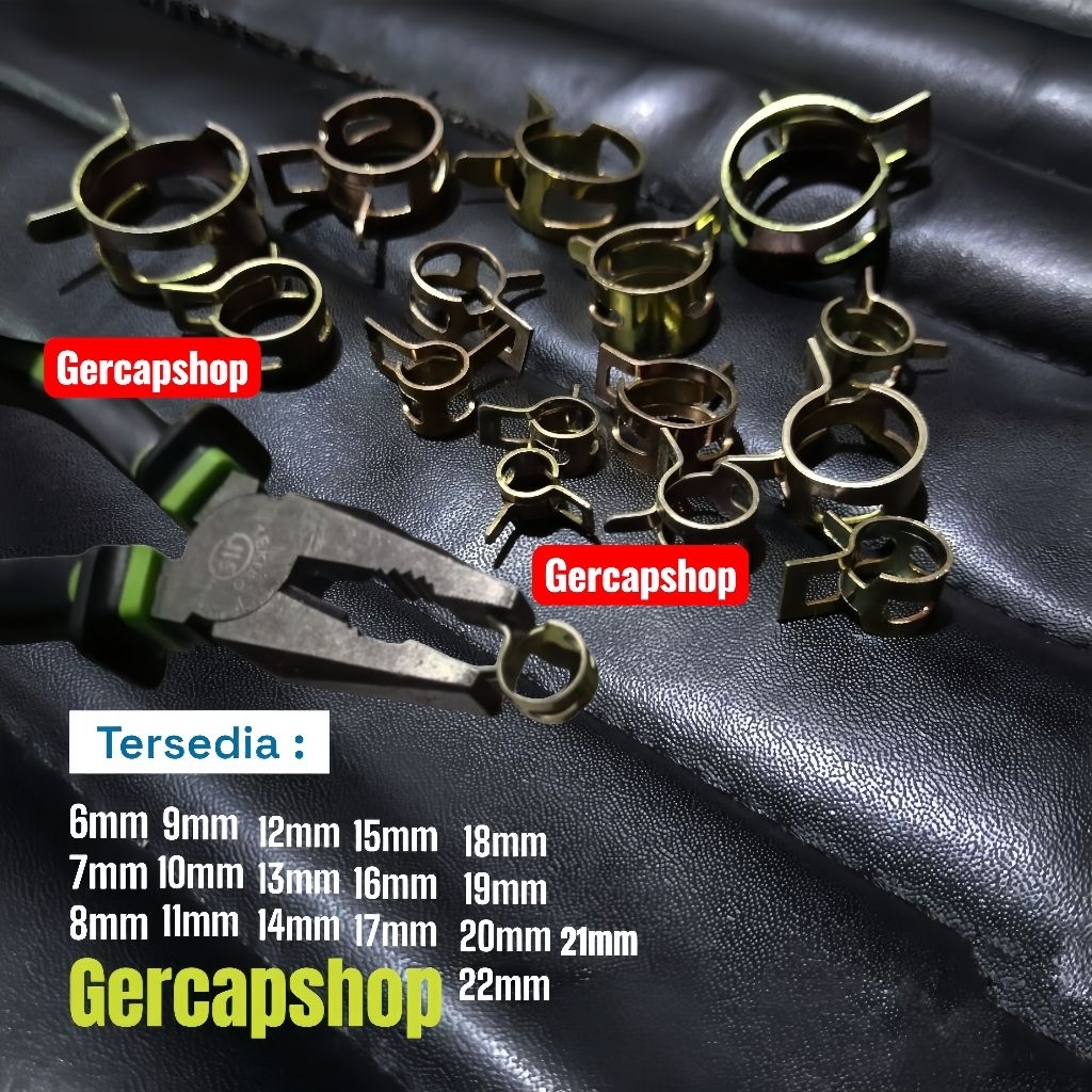 Jual Gercapshop Klem Selang Bensin Radiator Pipa | Hose Clamp Penjepit ...