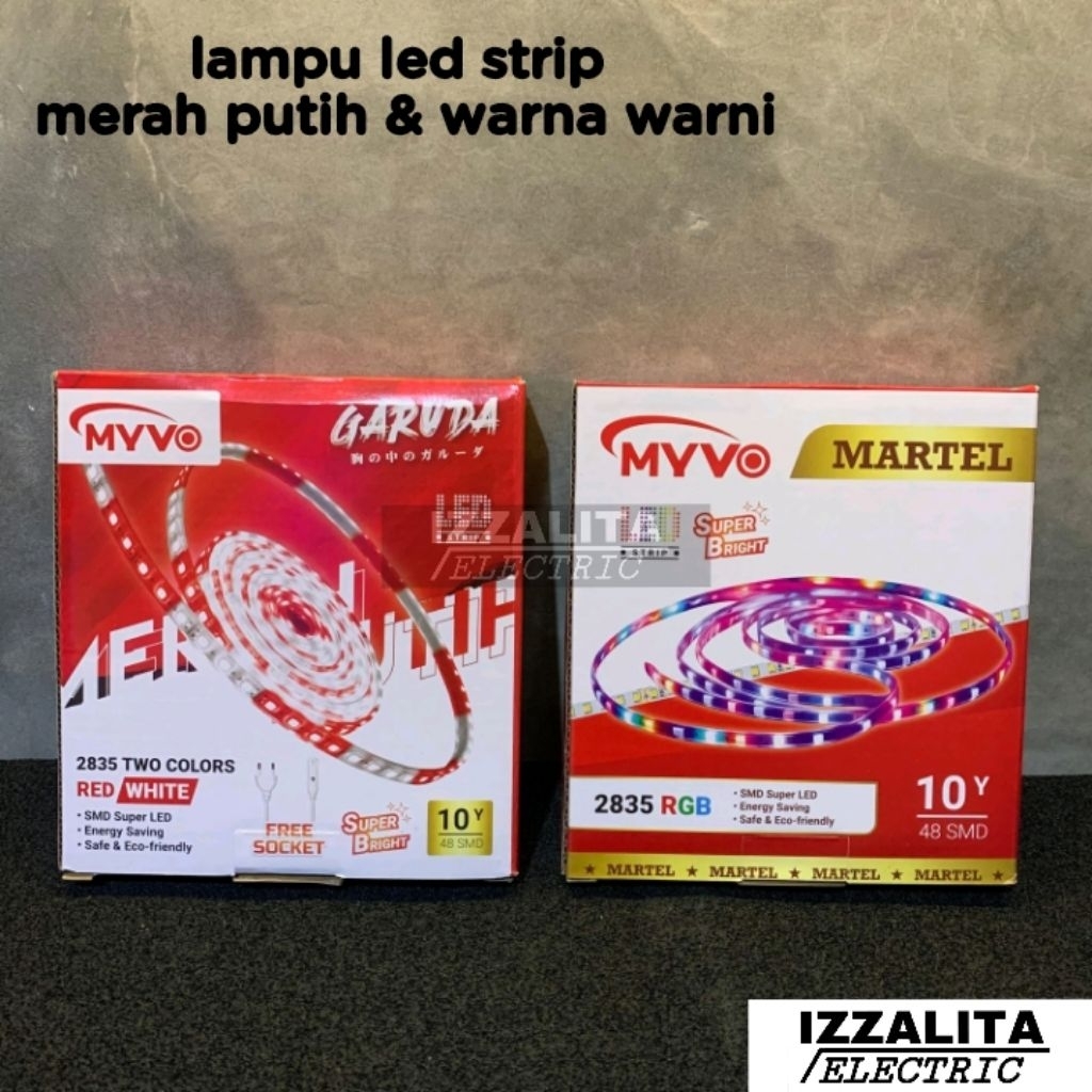 Jual MYVO LED STRIP 2835 10 Yard MERAH PUTIH GARUDA//LED STRIP RGB ...