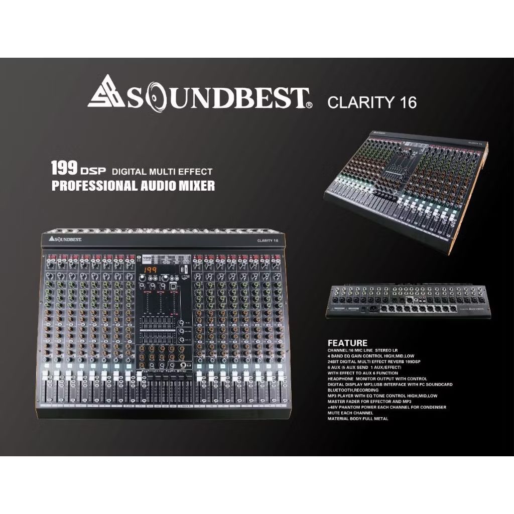 Jual MIXER SOUNDBEST CLARITY-16 ORYGINAL | Shopee Indonesia