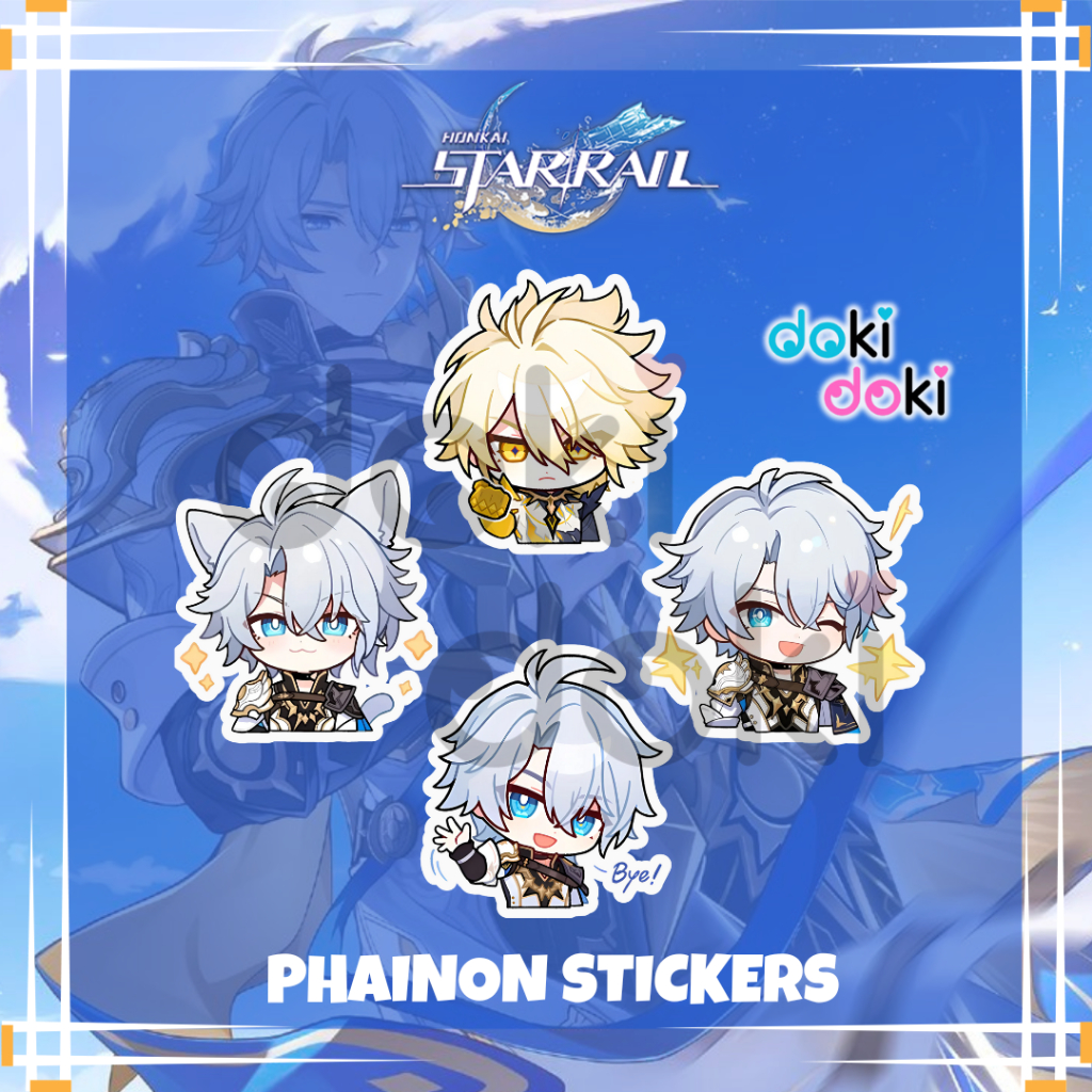Jual 8 PCS STICKER PHAINON HONKAI STAR RAIL STIKER VINYL WATERPROOF ...