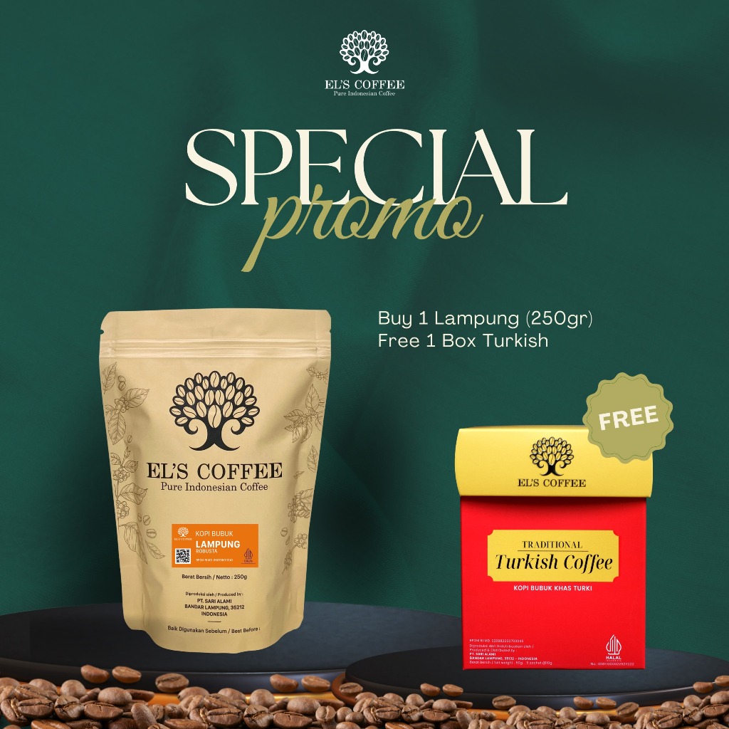 Jual El's Coffee Kopi Lampung Robusta 250Gr Biji Kopi/Kopi Bubuk ...