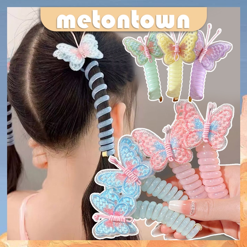 Jual Mtt Ikat Rambut Kepala Karet Elastis Motif Kupu Kupu Kuncir Rambut ...