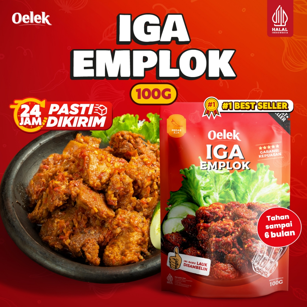 Jual Oelek Iga Emplok Mercon 100 gr/ Iga Mercon / Iga Sambal / Oseng ...