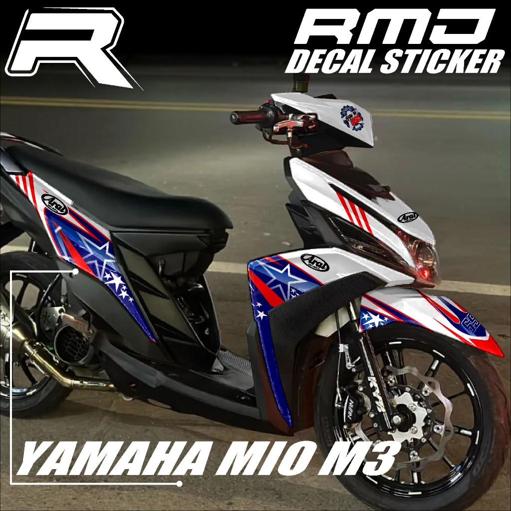 Jual COD Stiker Mio M3 Decal Striping Mio M3 / Mio Z / Mio 125 Dekal Full Body Desain Racing ...