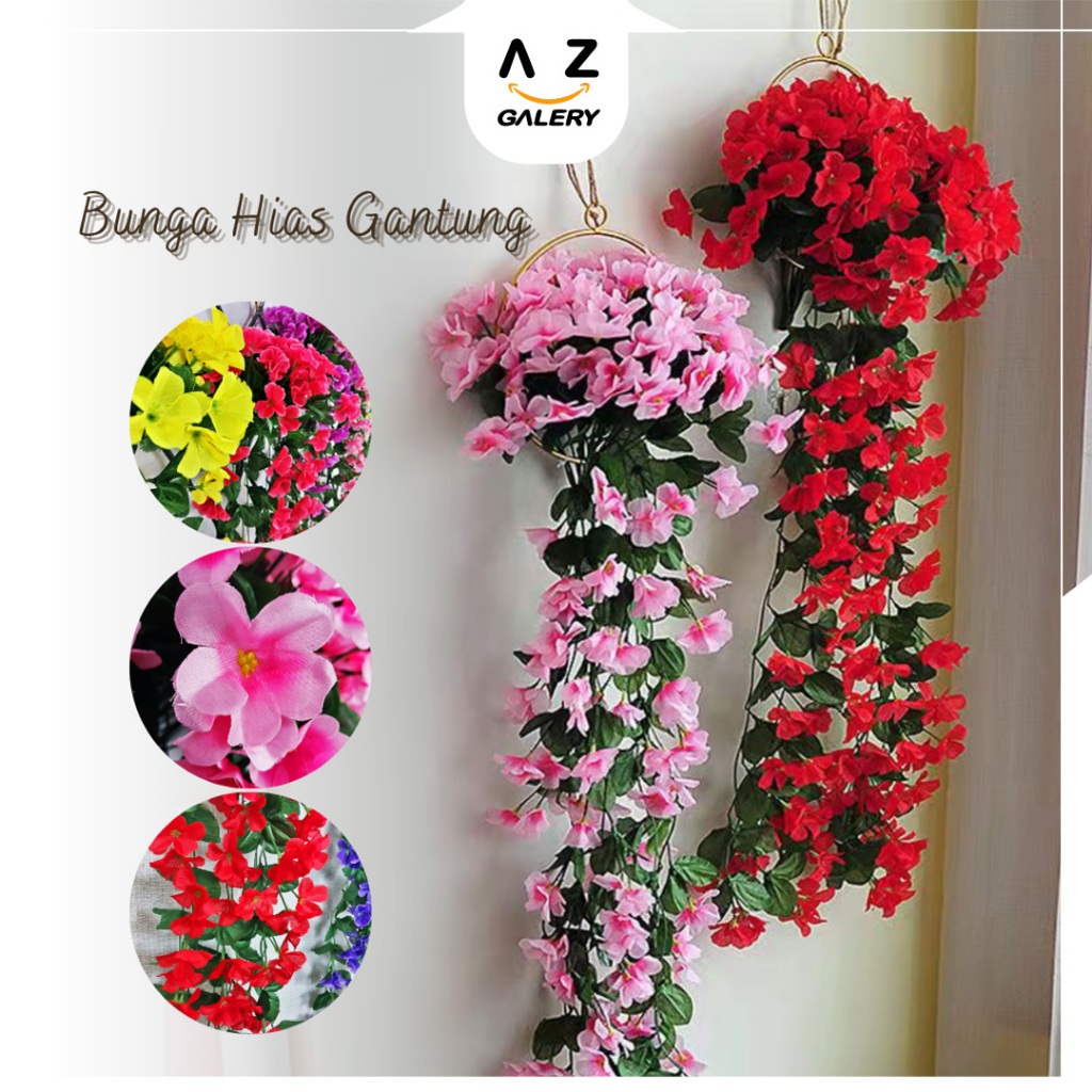 Jual Bunga Juntai Hias Plastik Gantung Rambat Hiasan Dinding Rumah ...